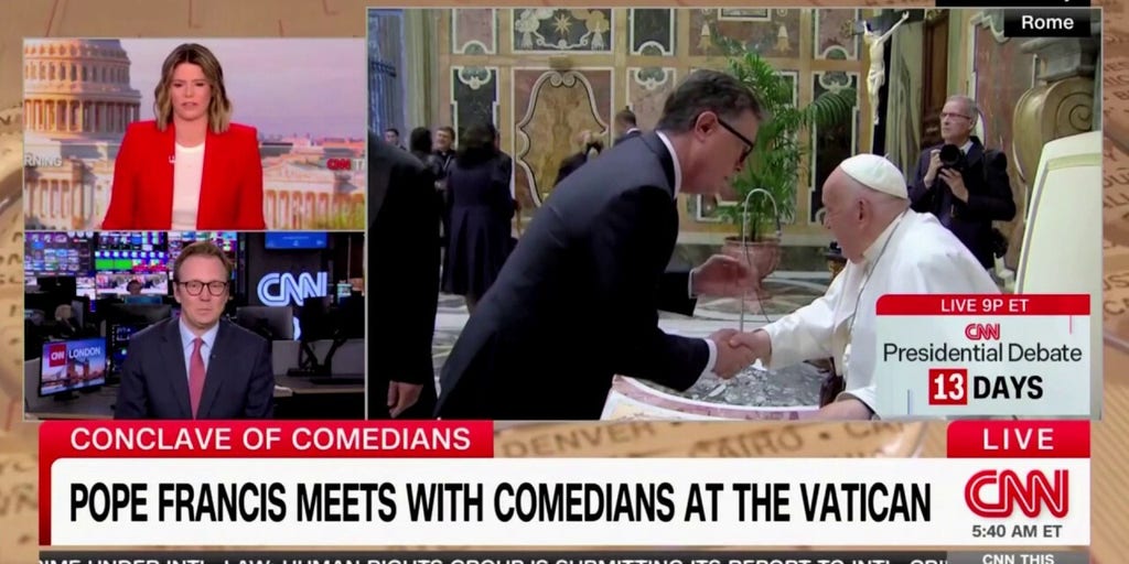 Pope Francis meets with top comedians at Vatican | Fox News Video