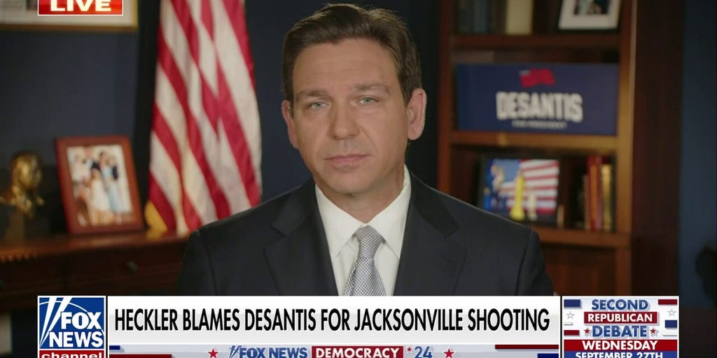 Gov. Ron DeSantis shuts down heckler: Will not let anyone 'impugn' me ...