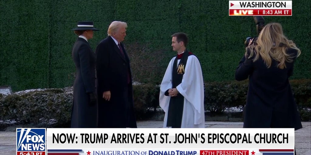 Trump, Melania arrive at St. John's Episcopal Church ahead of ...