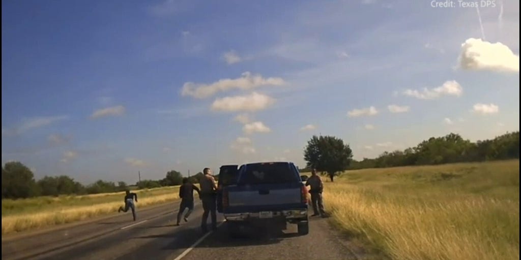 Video shows fleeing migrant struck by car during arrest | Fox News Video