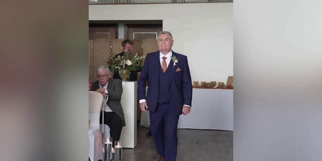 Bride's father forgets her, walks down the aisle alone in wild moment ...