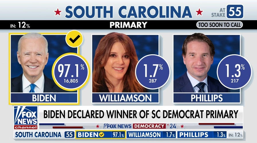 Biden Quickly Wins South Carolina Democratic Presidential Primary Fox