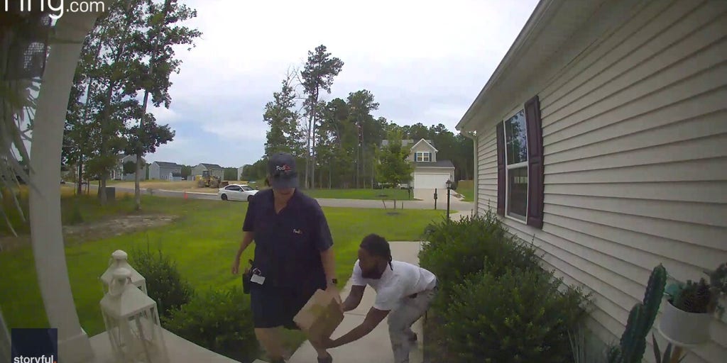 In shocking video, man is seen stealing package right out of delivery ...