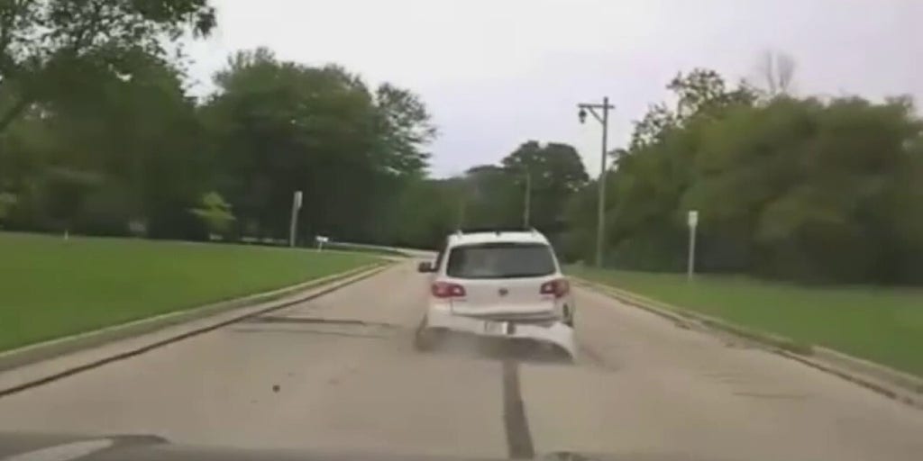 Wild police pursuit after stolen car in Milwaukee ends with PIT maneuver | Fox News Video