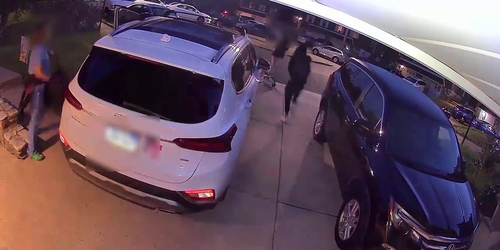 A suspect was caught on camera carjacking a mother and her teenage ...