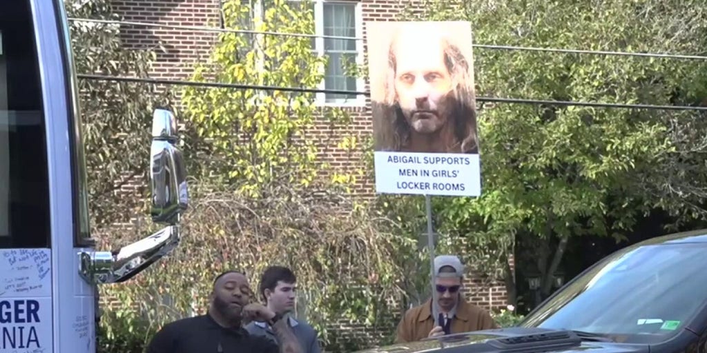 Protester trolls Spanberger with transgender pedophile's mugshot as he ...