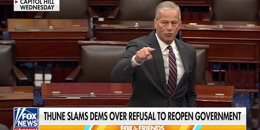 Sen. Thune delivers fiery remarks as shutdown drags on: 'This isn't a ...