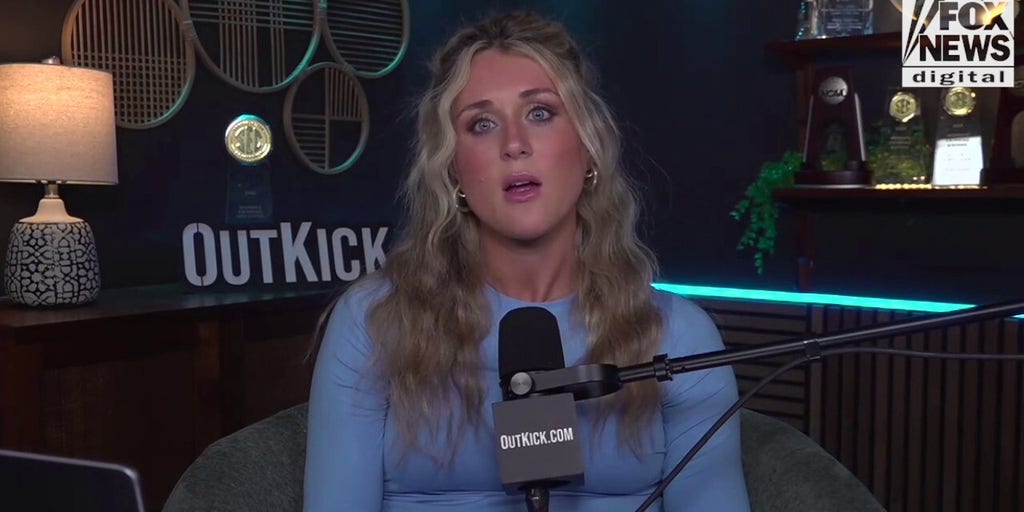 Riley Gaines, Kylee Alons and attorney William Bock call for ...