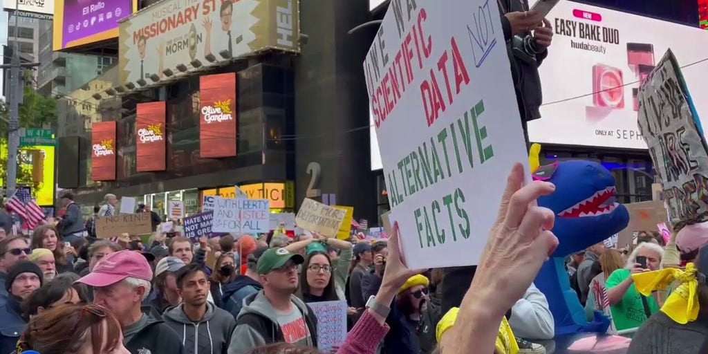 NYC 'No Kings' demonstrators compare ICE to KKK during protest chant ...