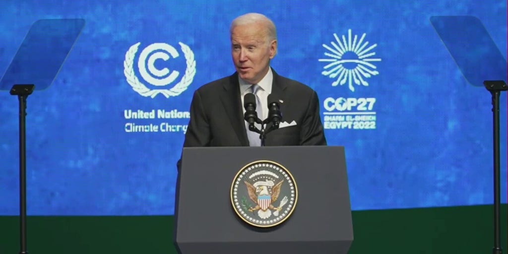 Biden Stumbles Over Quote Draws Laughs In Cop27 Speech Fox News Video