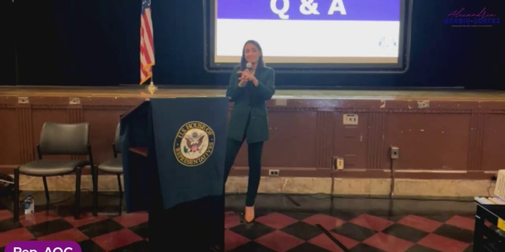 Protesters interrupt AOC town hall, speak against vote for Ukraine aide ... Protesters interrupt AOC town hall, speak against vote for Ukraine aide ...