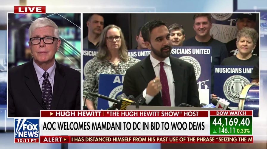 AOC welcomes Mamdani to Washington at Democratic event | Fox News Video