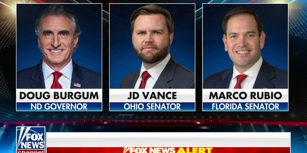 Trump Narrows Vp Search Vance Burgum And Rubio Top Vetting List Fox