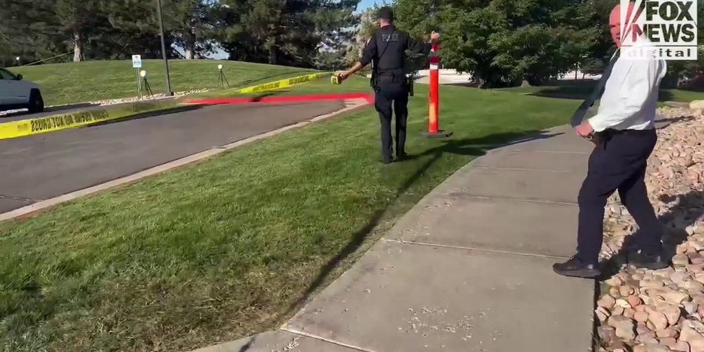 Police tape off the crime scene where Charlie Kirk was shot | Fox News ...