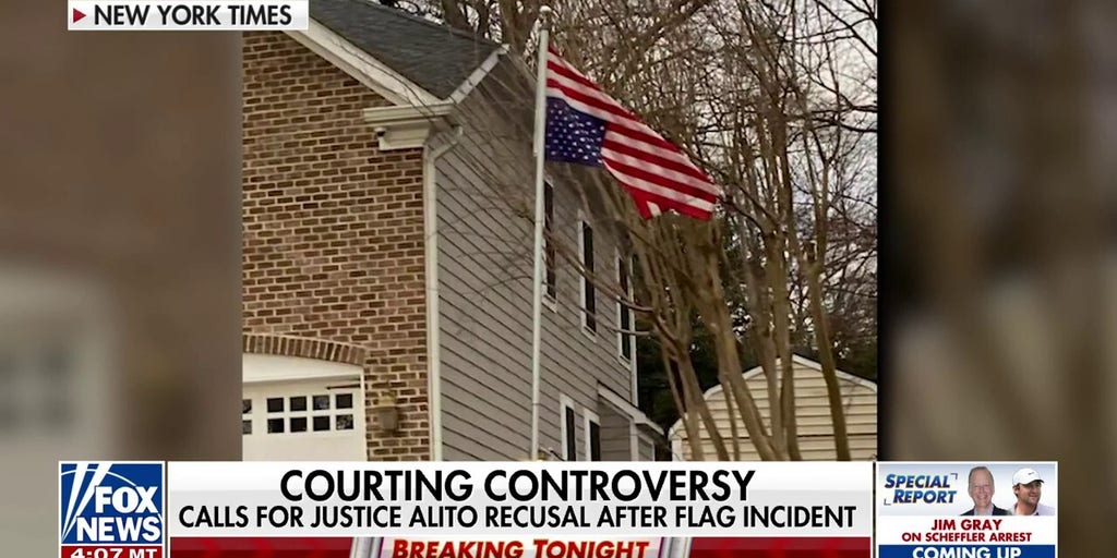 Picture of upside-down flag outside of Justice Alito's house causes ...