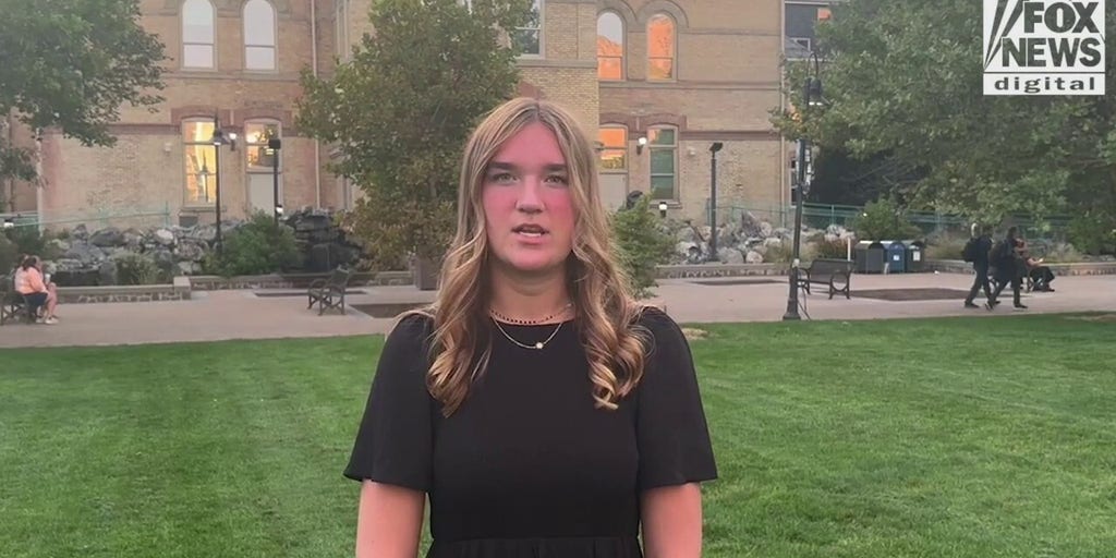 Utah State TPUSA chapter president Kaitlin Griffiths celebrates Charlie ...