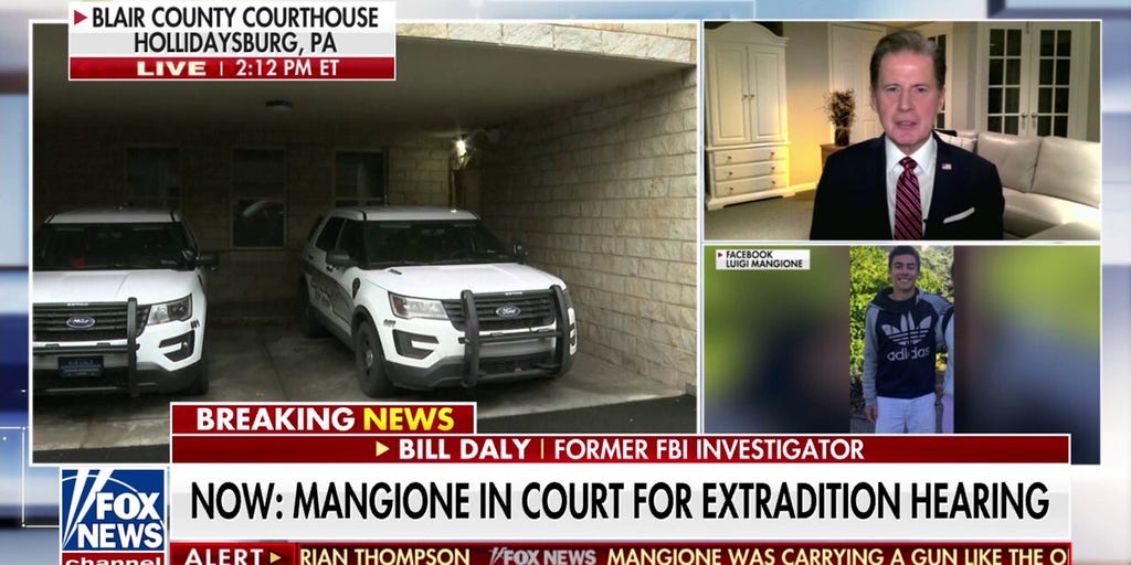 CEO murder suspect shouts as he enters extradition hearing | Fox News Video