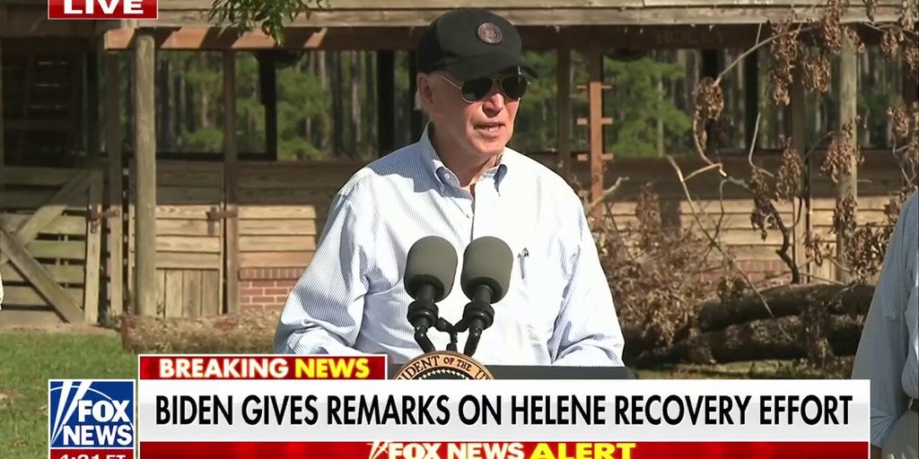 President Biden speaks to Hurricane Helene victims: We see you and we ...