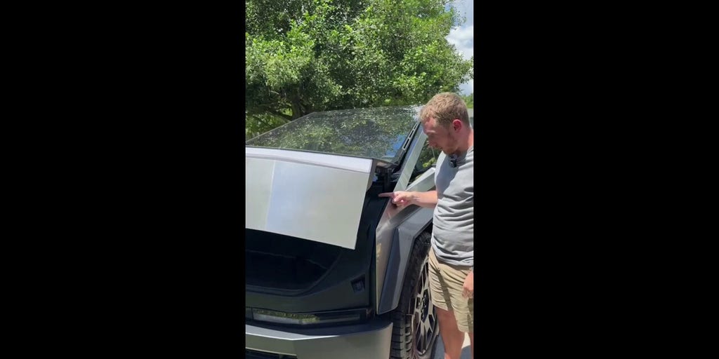 Man tests Tesla Cybertruck frunk sensor with produce, finger | Fox ...
