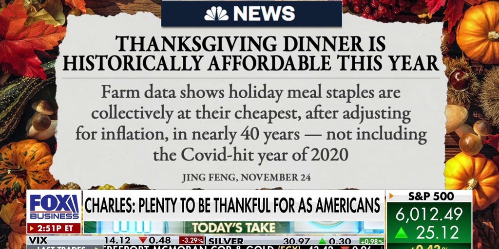 NBC's Thanksgiving cost claim is completely out of touch with reality ...