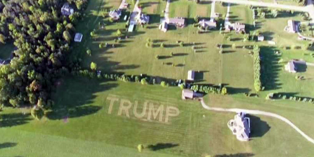Man mows giant ‘Trump’ sign into his lawn | Fox Business Video