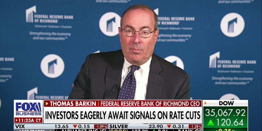 Inflation is coming down nicely: Thomas Barkin | Fox Business Video