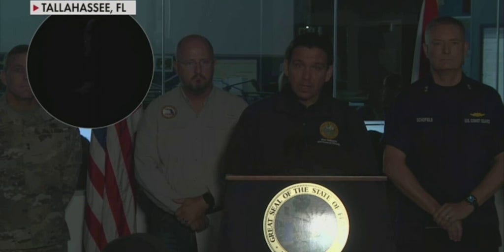 Lights flicker at Florida Gov. Ron DeSantis press conference on ...