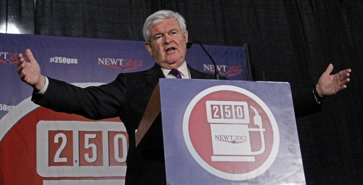#TBT: That time Newt Gingrich promised $2.50 gas – Sean A. Colarossi