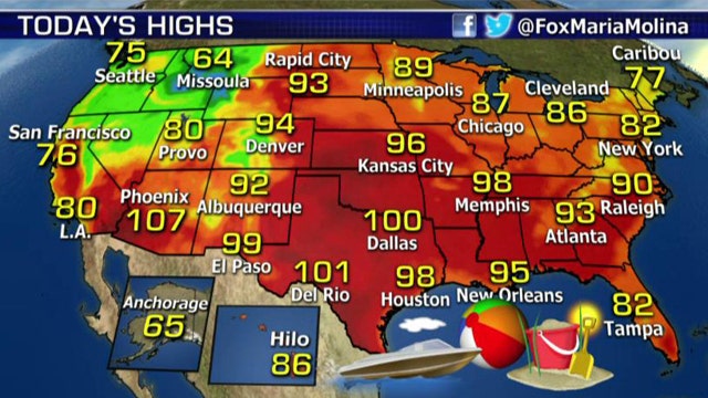 National forecast for Monday, July 27 | Fox News Video