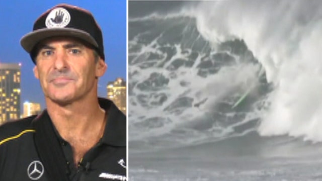 Wipeout! Pro surfer survives fall from monster 50-foot wave | Fox News ...