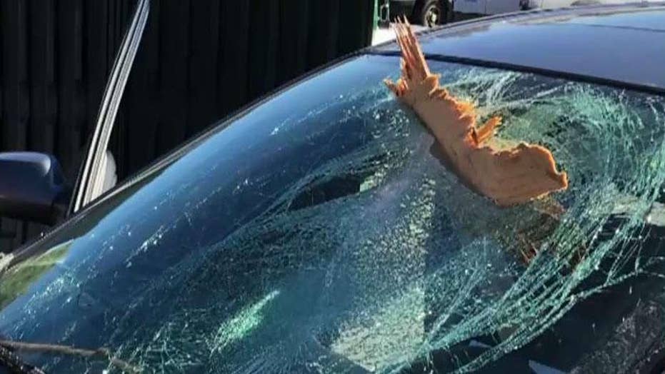 Washington Driver Escapes Death After Plywood Smashes Through