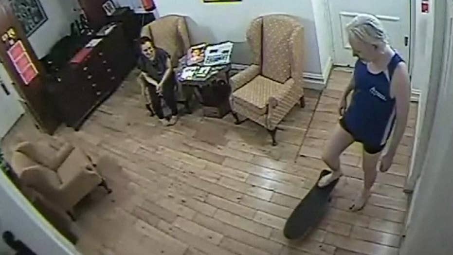 Video shows Julian Assange skateboarding in Ecuadorian embassy, arguing ... Video shows Julian Assange skateboarding in Ecuadorian embassy, arguing ...
