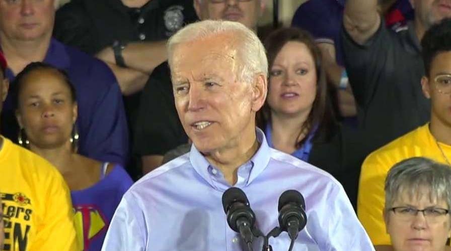 Joe Biden takes aim at Trump during 2020 campaign kickoff rally in ...