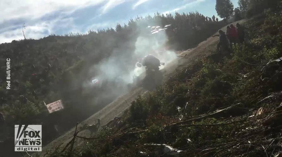 World Rally Championship driver survives dramatic barrel roll | Fox News