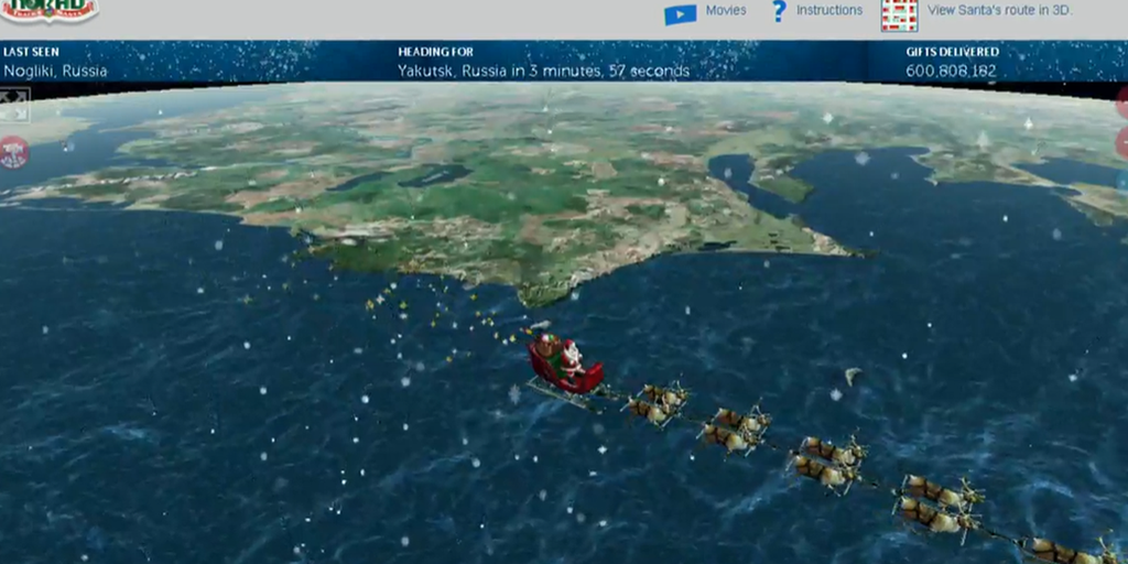 WATCH LIVE: Follow along as NORAD monitors Santa's worldwide excursion ...