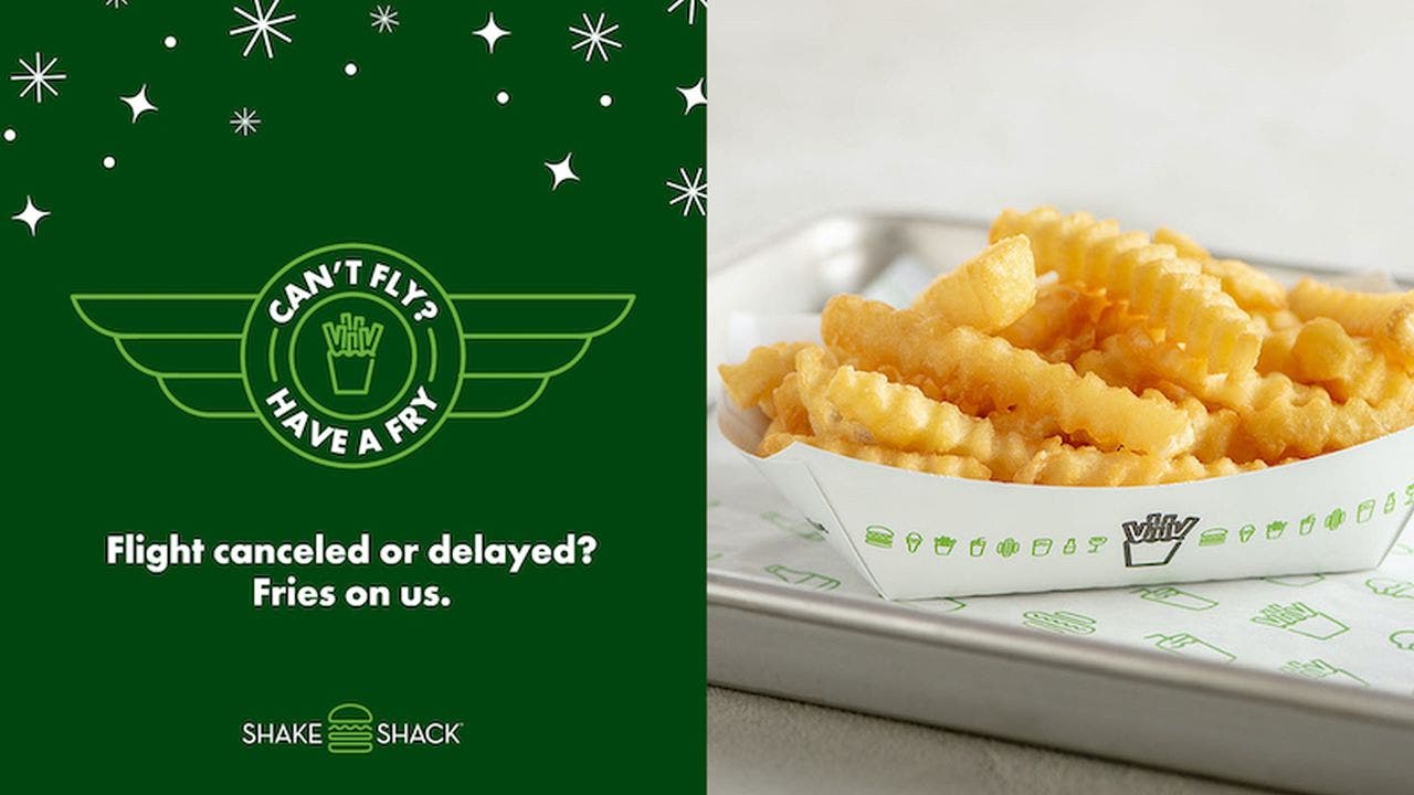 Shake Shack is offering free fries for flight delays and cancelations ...