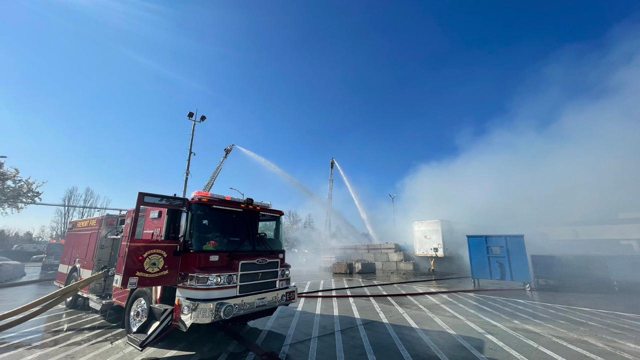 Tesla factory packing material starts fire outside California plant ...