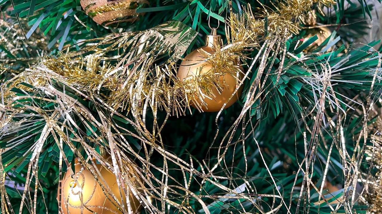 Tinsel on a tree used to be a sign of wealth, as it was made with ...