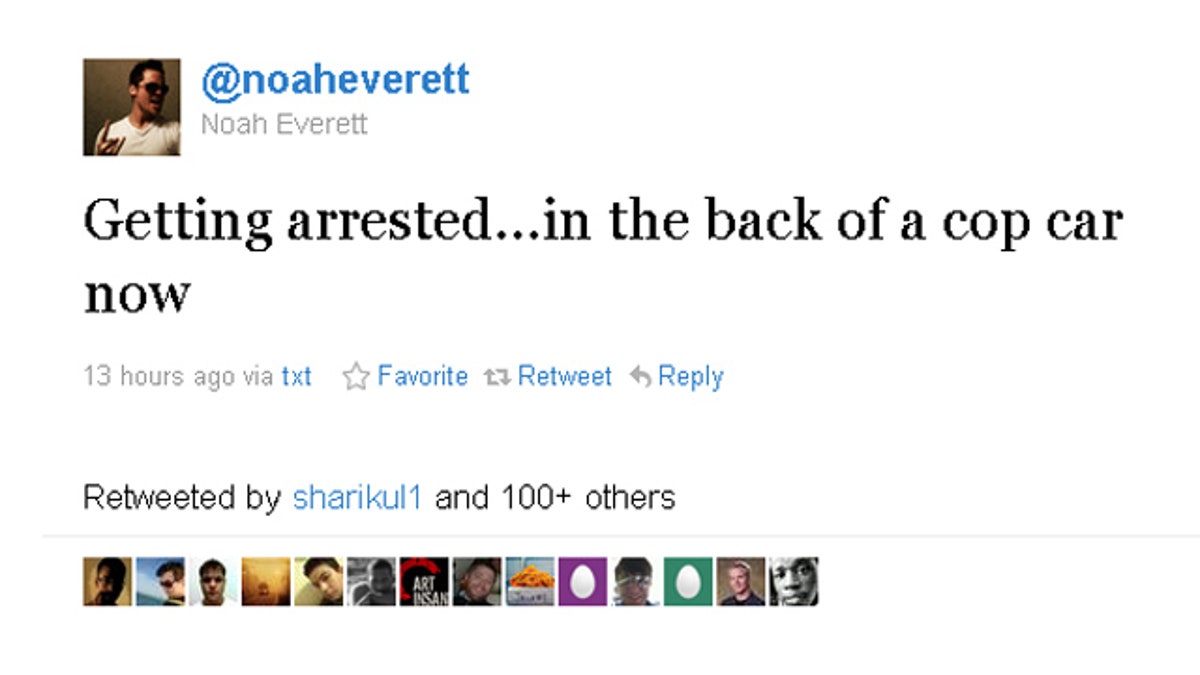 TwitPic Founder Tweets Picture of 'Public Nudity Arrest' | Fox News
