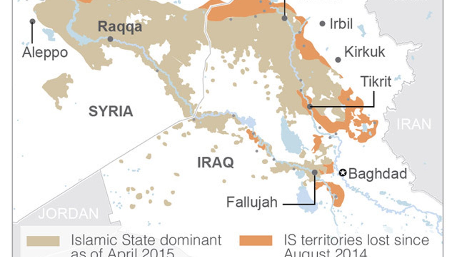 Pentagon releases new map showing Islamic State losing ground in Iraq ...
