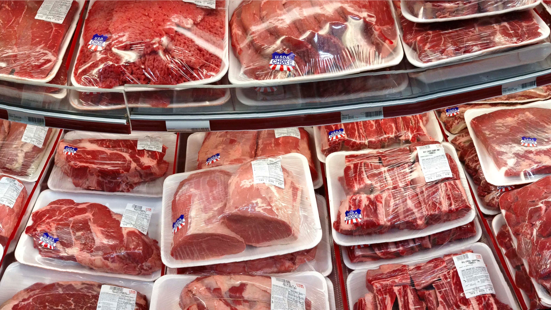 Meat labels identifying where cattle was born and raised ... on the ...