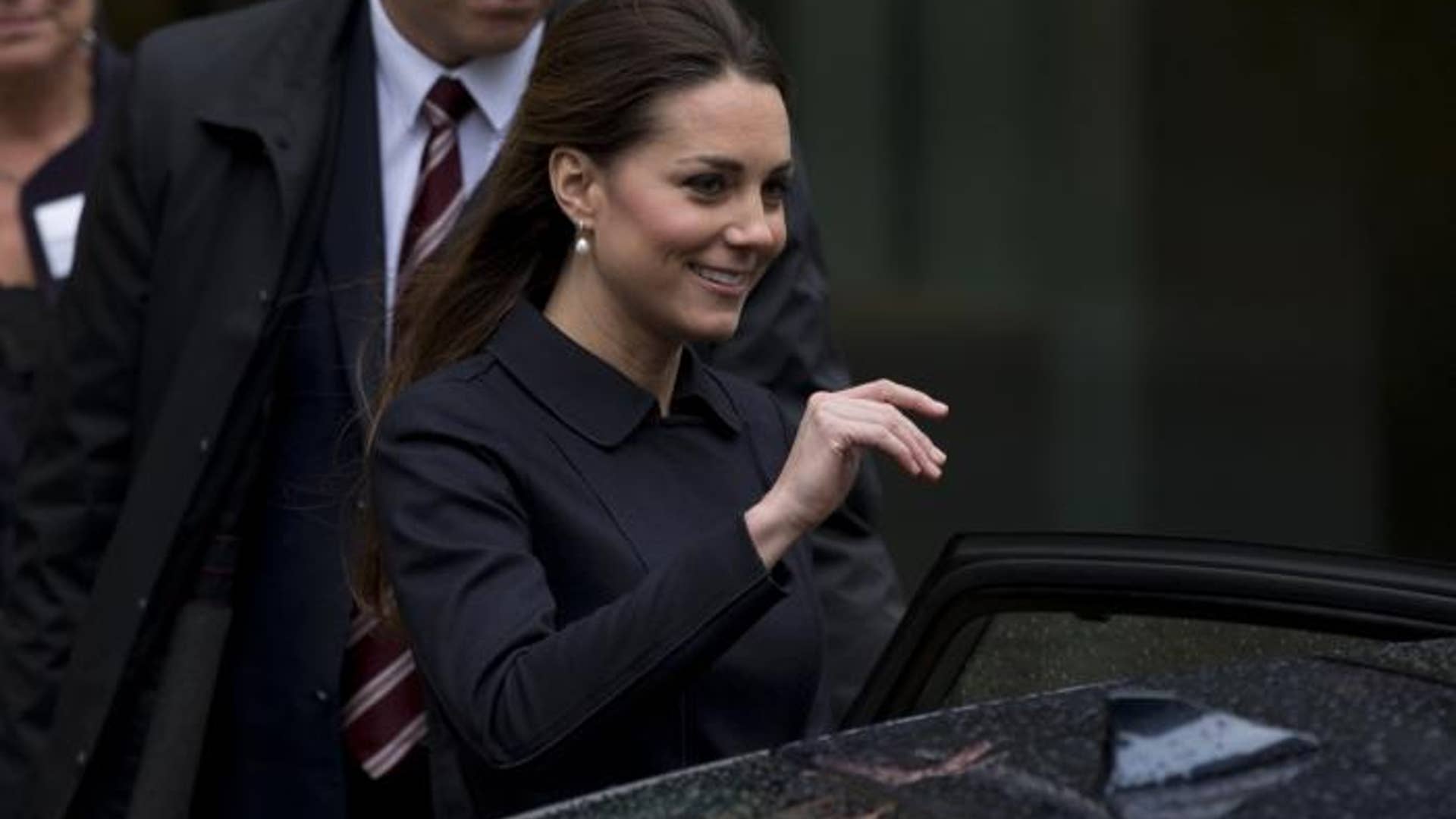 Kate Middleton's Skirt Goes Flying at Charity Appearance in London ...