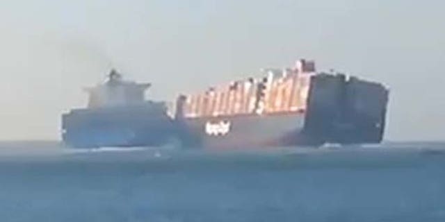 Massive Container Ships Collide Near Suez Canal Fox News