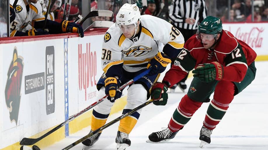 Forsberg Scores 2 In 3rd Period Predators Beat Wild 4 2 Fox News