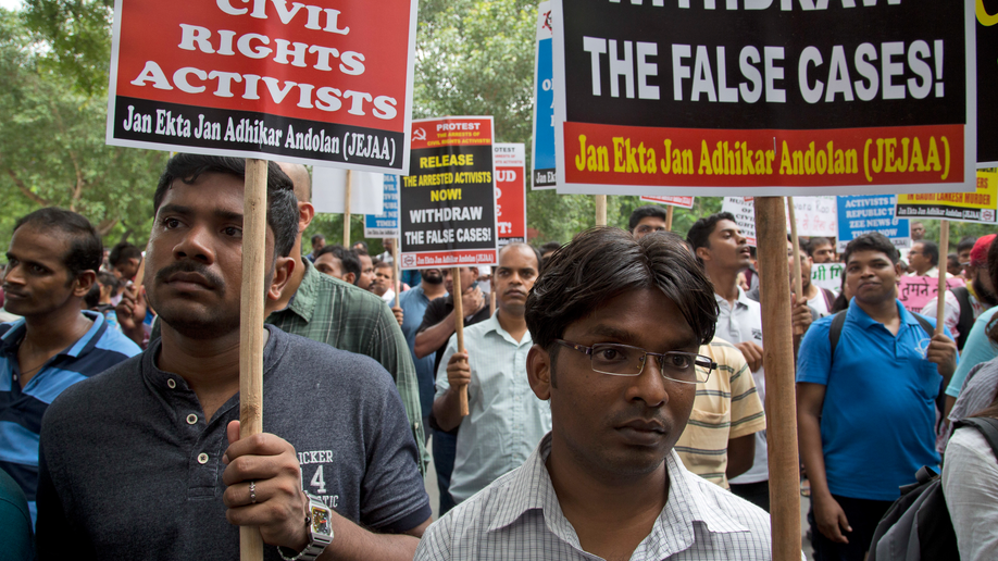 Hundreds Protest In India Against Arrest Of Rights Activists Fox News