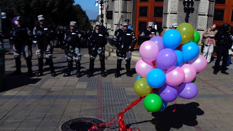 Thousands Of Anti Riot Policemen Protect Gay Pride March In Serbian Capital Fox News