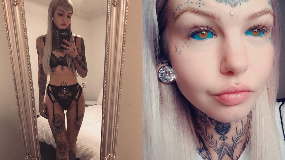Eyeball Tattoos Allegedly Left Blue Eyes White Dragon Woman Blind For