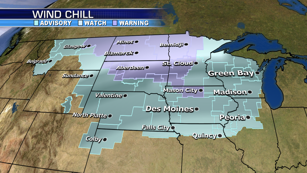 Dangerous wind chills sweep the Northern Plains and Midwest | Fox News