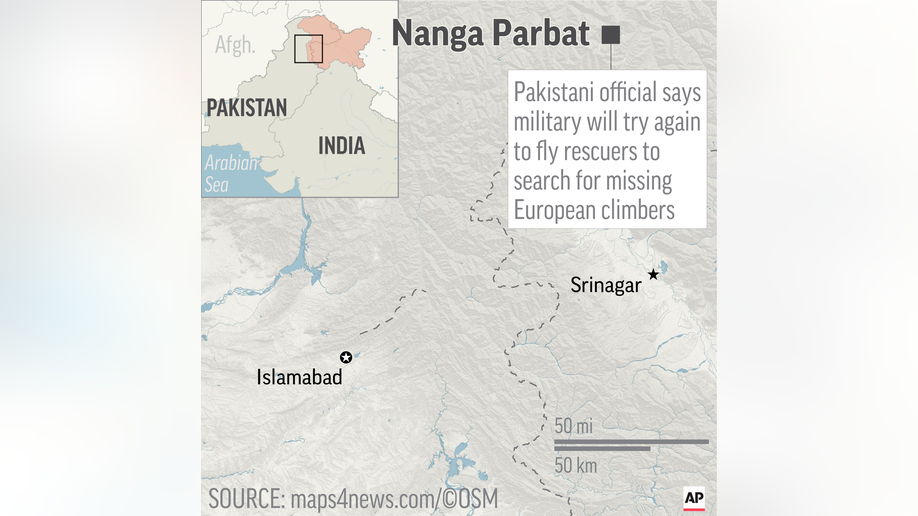 Search for Italian, Scot climber resumes on Pakistan peak | Fox News