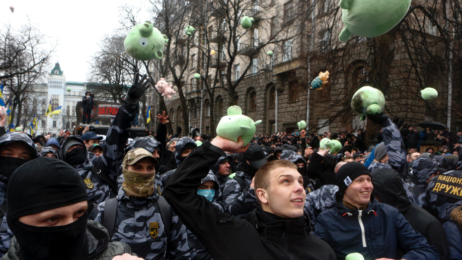 10 Arrested In Nationalist Protest Against Ukraines Leader Fox News